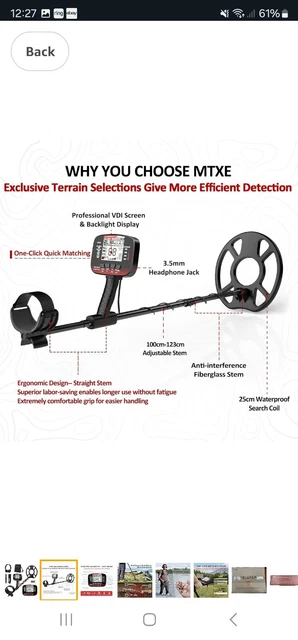 DR OTEK MT-XE metal detector kit plus handheld pinpointer. £60.00 ...