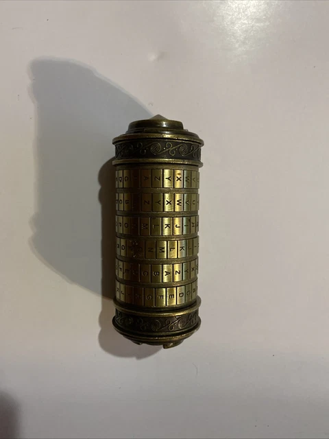CRYPTEX DA VINCI Code Mini Cryptex Lock Puzzle Boxes with Hidden Brass ...