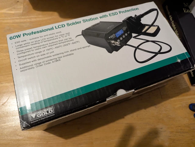 60W PROFESSIONAL LCD Solder Station with ESD Protection Boxed New £20. ...