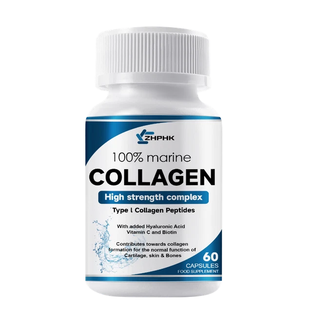 COLLAGEN CAPSULES TABLETS 1300mg Hydrolysed Marine Type 1 Max Strength ...