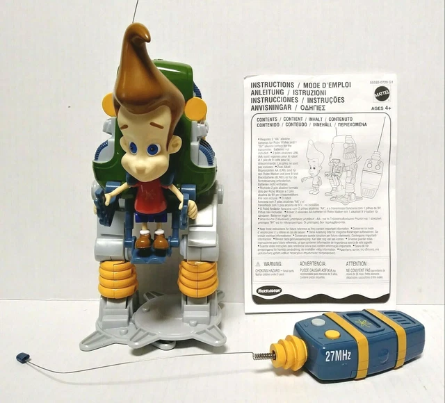 MATTEL NICKELODEON JIMMY Neutron Boy Genius RC Robo Walker 8" w/ Box ...