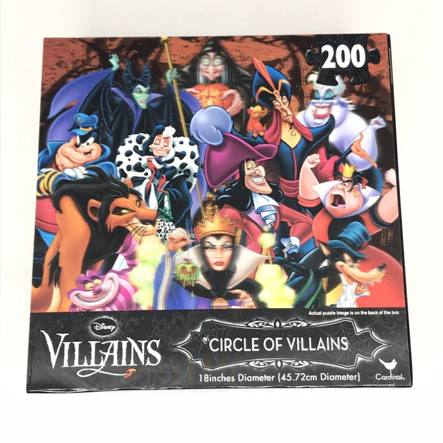 DISNEY CIRCLE OF Villains Circular 18” Diameter 200 pc jigsaw Puzzle £ ...