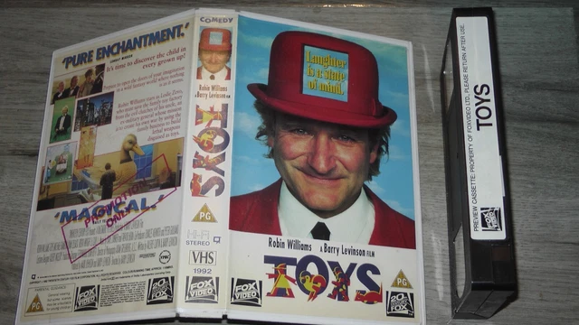 TOYS VHS VIDEO Big Box Timecode Sample Dealer Rental Tape TBC Cert CBS ...