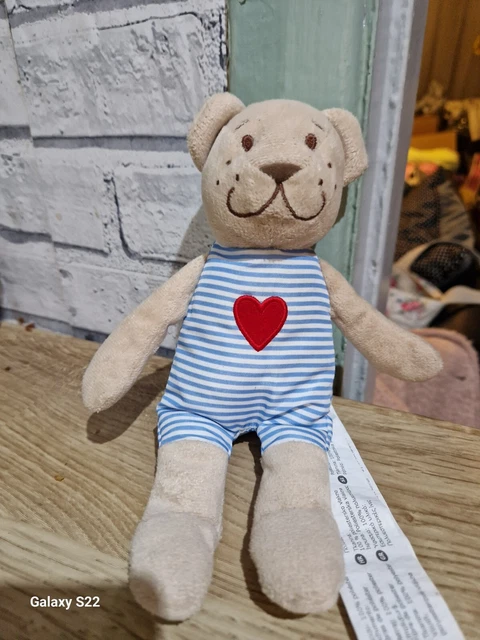 IKEA FABLER BJORN Blue Stripe Teddy Bear Soft Toy Plush 23cm £7.00 ...
