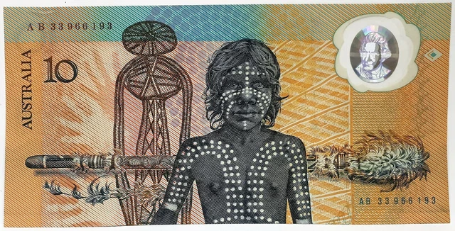 AUSTRALIA 1988 .TEN Dollar Banknote .First Release Last Prefix "Ab 33 ...