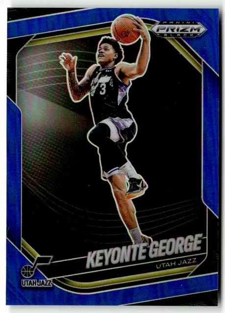 2024-25 PANINI PRIZM Black NBA No. 12 Keyonte George Blue Prizm 111/199 ...