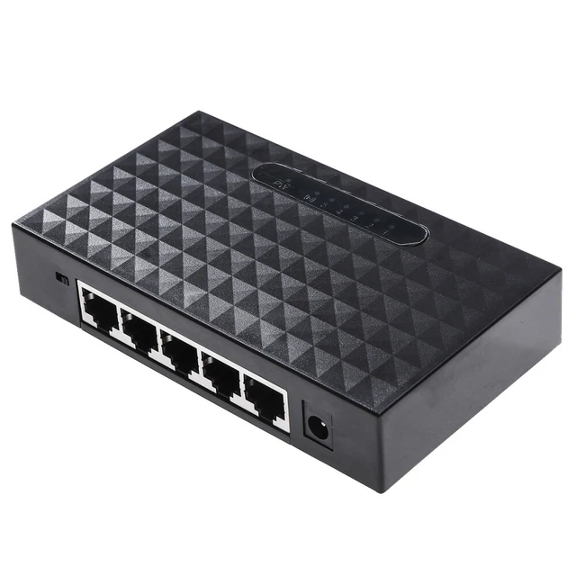 5 PORT 10/100MBPS Gigabit LAN Ethernet Netzwerk Desktop RJ45 Netzwerk ...