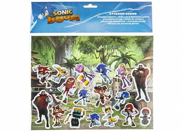 OFFICIAL SONIC BOOM 'Peel & Stick Sticker Scene' The Hedgehog Stickers ...