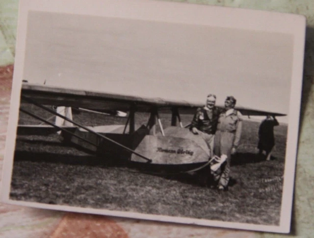FOTO 1937 SAMMELBILD Segelflugzeug flugzeug Typ Falke HG Prüfungsflug ...