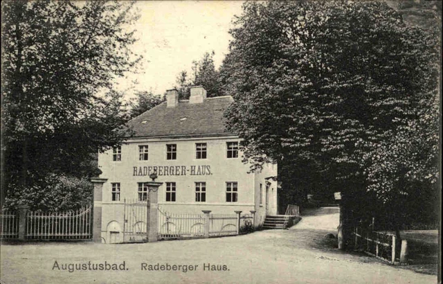 LIEGAU-AUGUSTUSBAD RADEBERG SACHSEN alte AK 1908 Partie Radeberger Haus ...