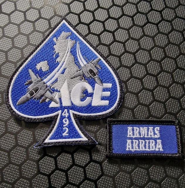 RAF LAKENHEATH - USAF - 492nd Fighter Squadron - Ace 'Guns Up' Patch ...
