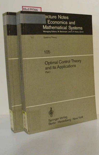 OPTIMAL CONTROL THEORY and its Applications. Proceedings of the ...