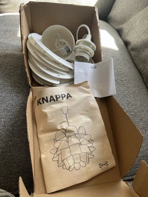 IKEA KNAPPA PENDANT Light - White Flower Lamp Shade - In Original Box £ ...
