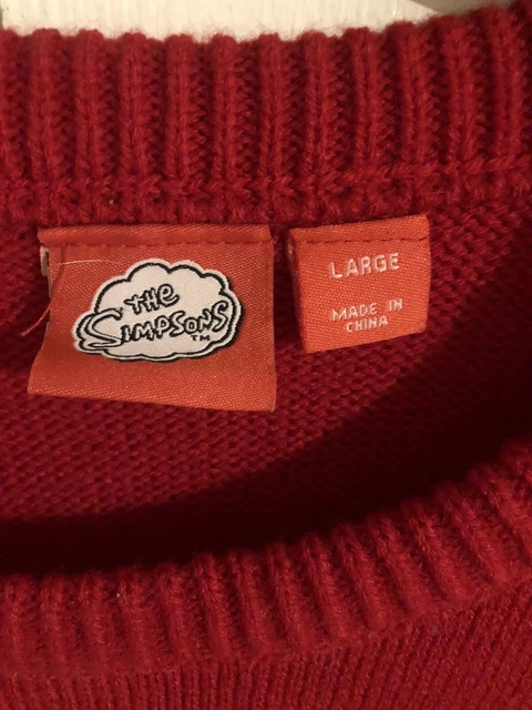 THE SIMPSONS HOMER Simpson Duff Beer Christmas Jumper Mens Size Large ...