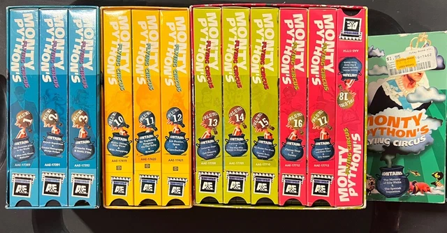MONTY PYTHON'S FLYING Circus Boxed VHS Tapes Volumes 1-3, 10-18 $14.95 ...