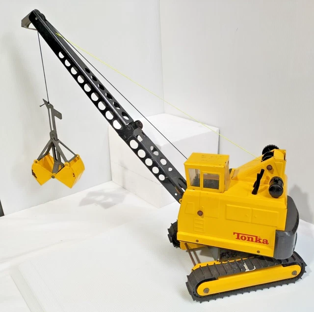 VINTAGE TONKA SCARCE Mighty Big Crawler Crane Backhoe Digger Vintage ...