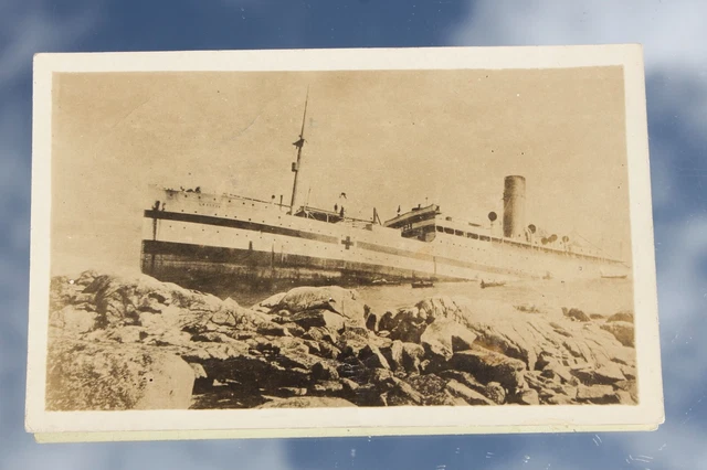 HMHS LETITIA WRECKED Ww1 Hospital Ship Onboard Postcard £75.00 ...