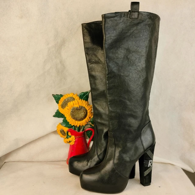 JOHN RICHMOND LEATHER Boots Size 39 uk 6 £84.99 - PicClick UK