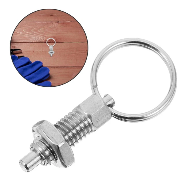 SPRING LOADED PIN Heavy Duty Steel Trailer Gate Latch Hand Plunger £5. ...
