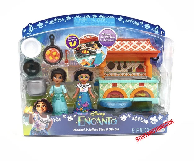 DISNEY ENCANTO 3” Dolls Mirabel & Julieta Step & Stir Kitchen Playset ...