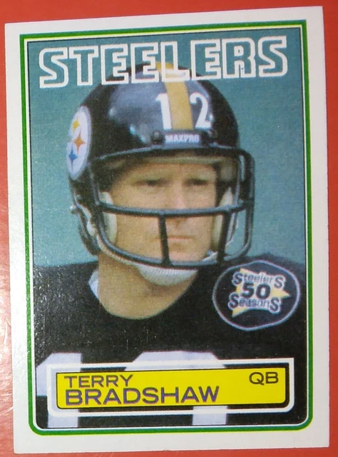 1983 TOPPS TERRY Bradshaw Steelers de Pittsburgh #358 EUR 7,14 ...