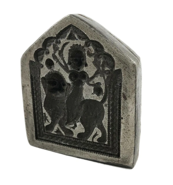 VINTAGE IRON GODDESS Durga Maa Stamp Collection Religious Amulet Maker ...