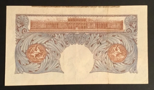 BANKNOTE OF ENGLAND One Pound Blue And Pink KO. Peppiatt. Y76D ...