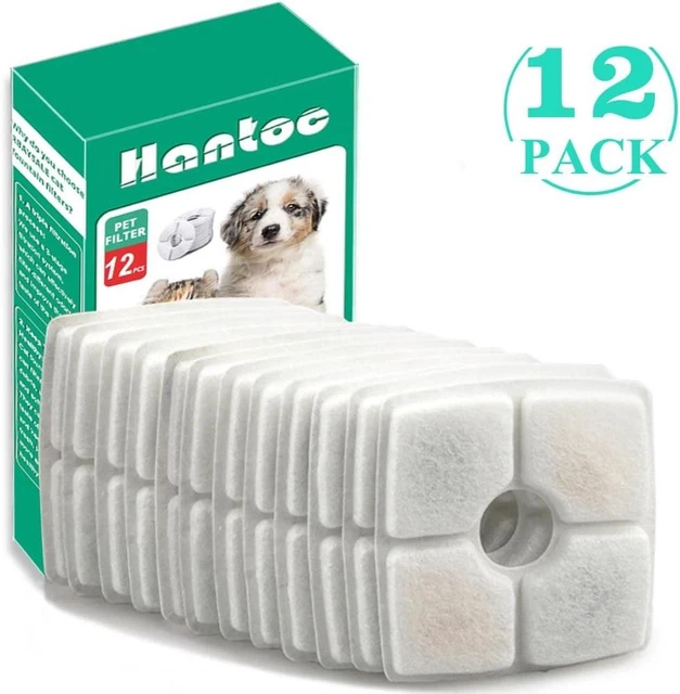 12 PACKS CAT Water Fountain Filters, Replacement Pet Water Fountain ...