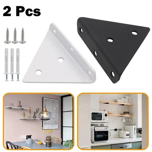 SUPPORT MURAL ÉTAGÈRE Froid Roulé Acier Maison/Bureau Tablettes Kit ...