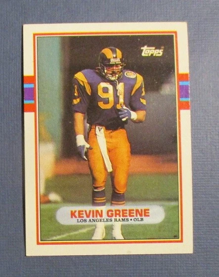 CARTE FOOTBALL KEVIN GREENE Los Angeles RAMS 1989 TOPPS #134 EUR 1,10 ...