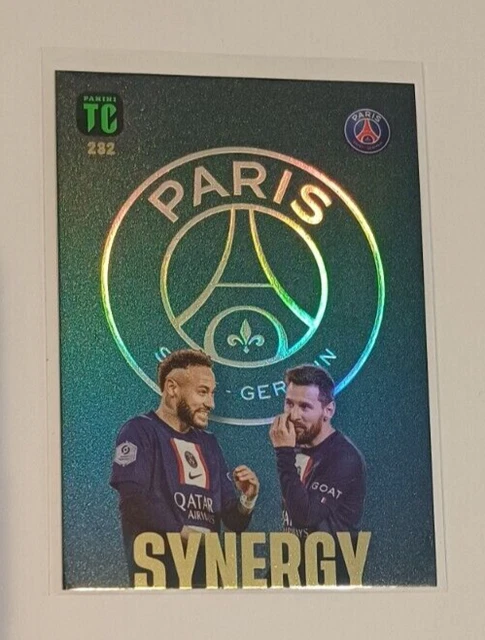 CARTE CARD N°232 SYNERGY Lionel MESSI NEYMAR JR. Paris PSG PANINI TOP ...