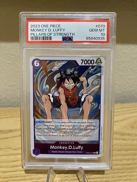 PSA 10 ONE Piece Monkey.D.Luffy Pillars Of Strength OP03-070 Holo Anglais EUR 33,20 - PicClick FR