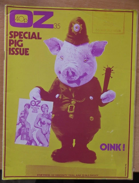 OZ 35 MAGAZINE Special Green Pig Issue UK (May 1971)Obscenity Trial ...