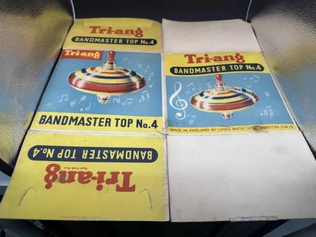TRIANG BANDMASTER TOP No.4 Spinning Top Box Only Rare Original Tri-ang ...