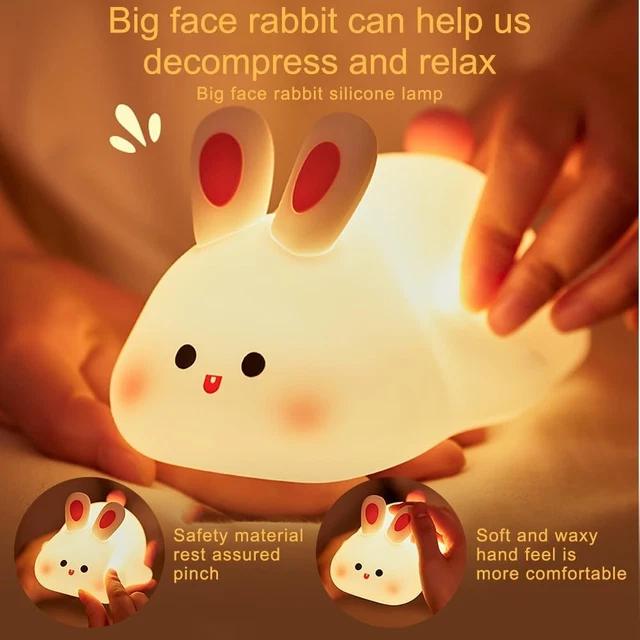 URAQT BUNNY BABY Night Light, Portable LED Baby Night Light Kids Night ...