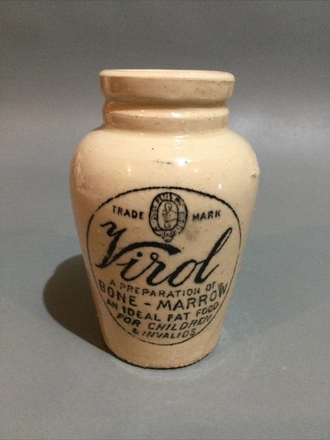 VINTAGE STONEWARE JAR Virol Bone Marrow £7.95 - PicClick UK