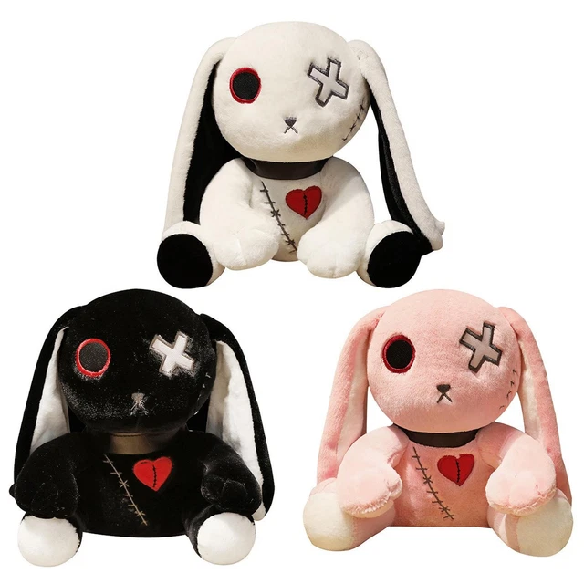 CREEPY GOTH BUNNY Plush Crazy Rabbit Plushie ToySpooky Gothic Bunny ...
