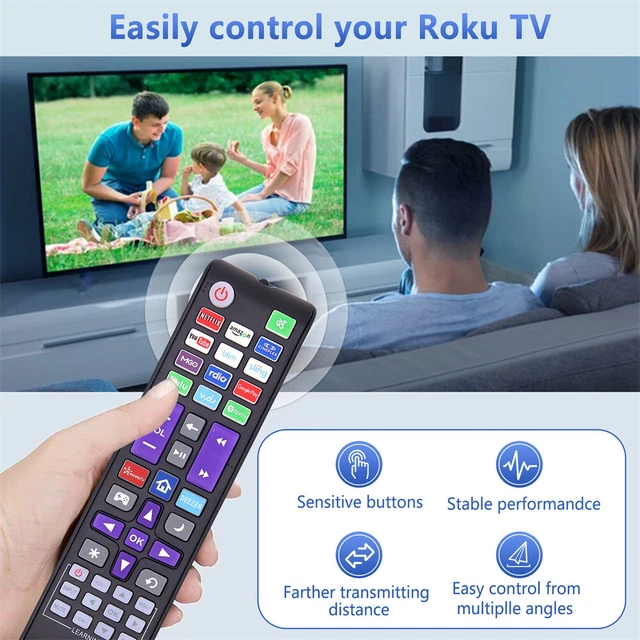 G12 REMOTE CONTROL For All Built-in Roku TV (JVC/RCA/LG/TCL) Universal ...