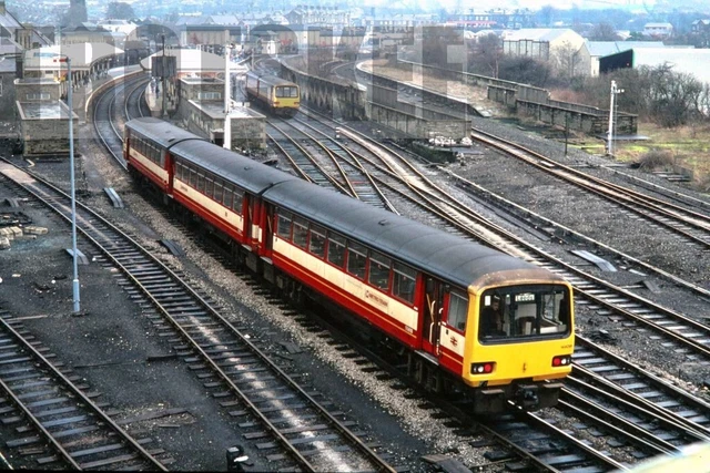 35MM SLIDE BR British Railways DMU Class 144 144018 Skipton 1990 ...