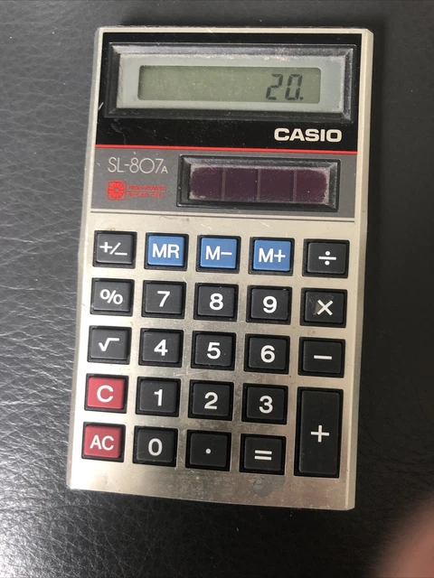 CASIO SL-807A CALCULATOR - Solar Powered £1.90 - PicClick UK