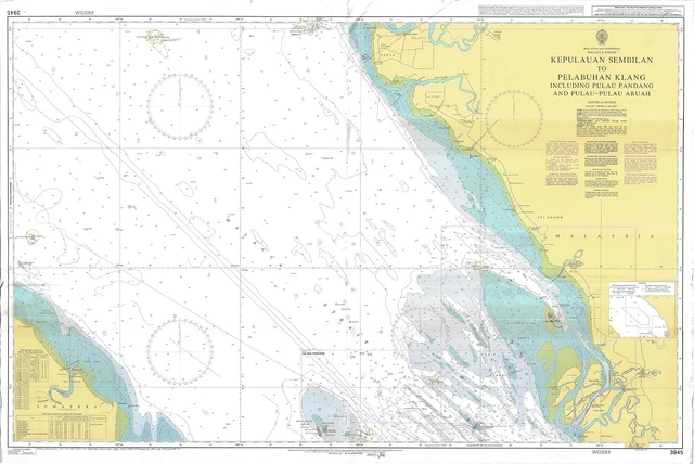 CARTE MARINE ADMIRALTY 3945 Kepulauan Sembilan Pelabuhan Klang EUR 61 ...