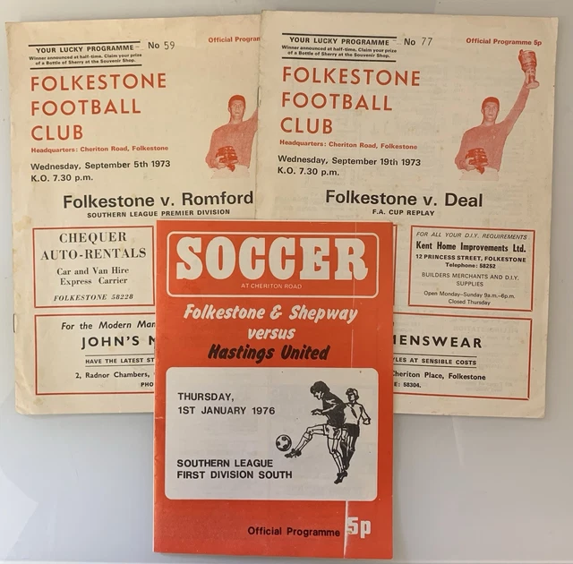 FOLKESTONE FC PROGRAMMES £7.00 - PicClick UK