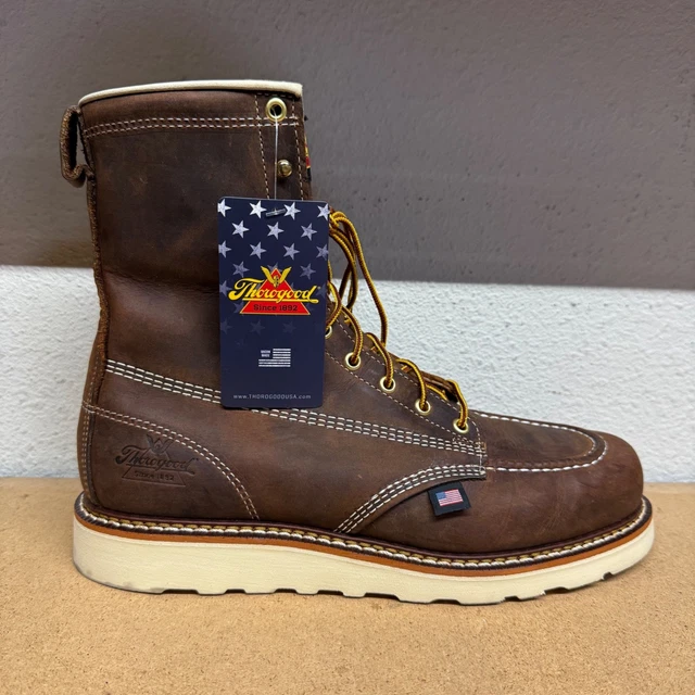 THOROGOOD 814-4178 MEN'S 11" Crazy Horse Comp Toe Boot Brown Size 11 2E ...