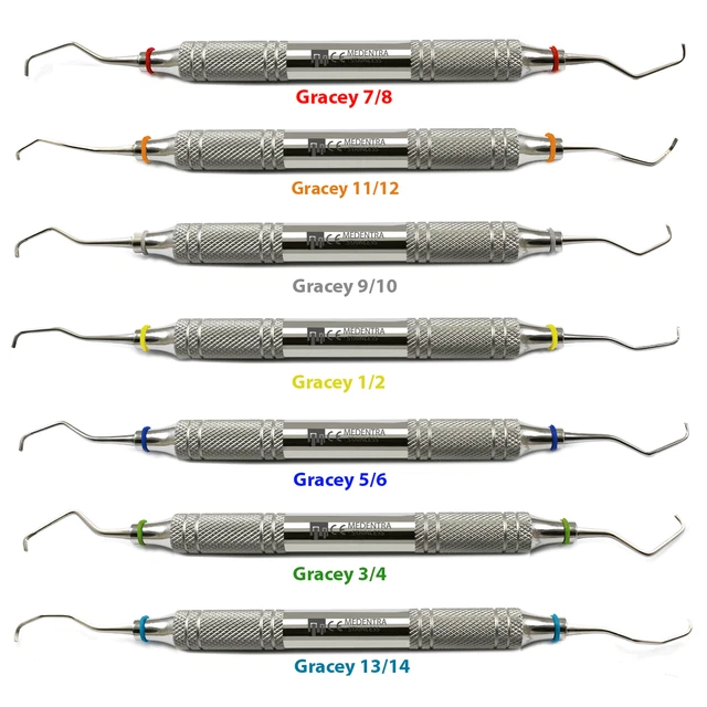 PERIODONTAL CURETTES GRACEY Scaler 1/2 3/4 5/6 7/8 9/10 11/12 13/14 ...