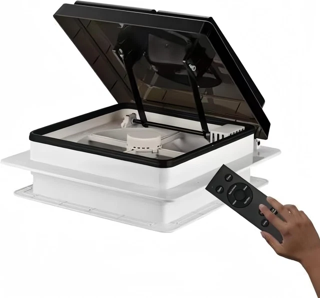 CARAVAN ROOF VENT Fan, 360mm*360mm Motorhome Vent Fan with Remote ...