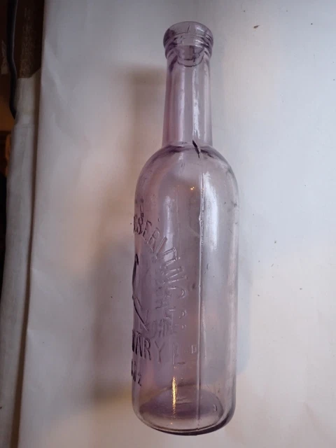 ROSELLA PRESERVING PURPLE 26 Ozs BOTTLE c1910s by MELBOURNE GLASS ...