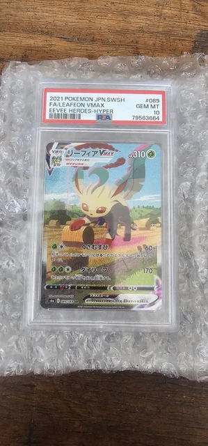 PSA 10 GEM Mint Leafeon VMAX Alt 089/069 HR S6a Pokemon Japanese Eevee Heroes EUR 1.049,30 ...
