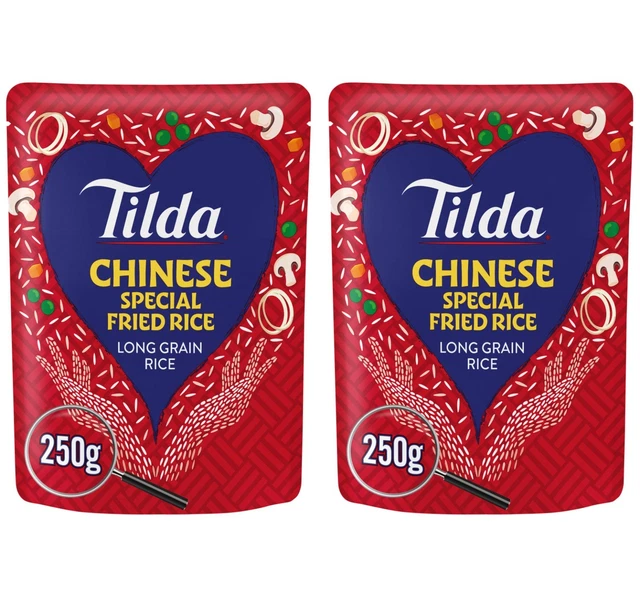 TILDA CHINESE SPECIAL Fried Rice Microwave Long Grain rice 250g PACK OF ...