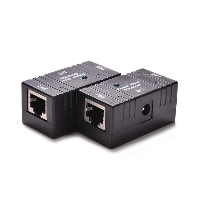 2X PASSIVE POE Injector Splitter Over Ethernet Adapter LAN Network IP ...