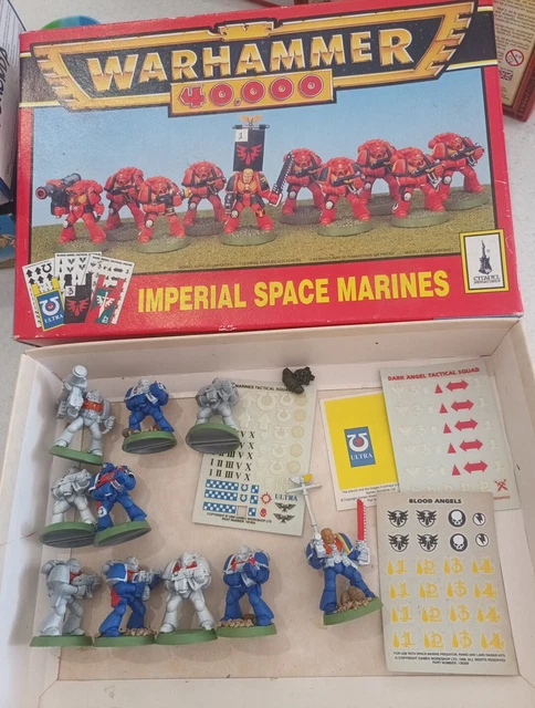 WARHAMMER 40K 2ND ed Space Marine Tactical Squad Imperial Space Marines ...